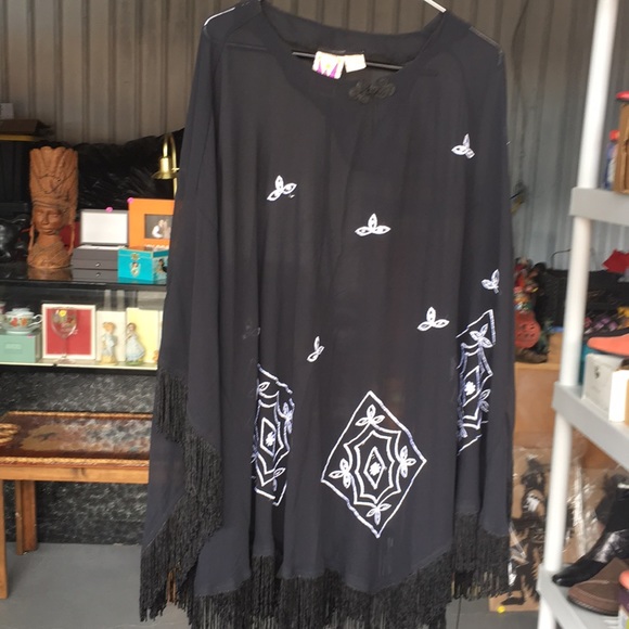 Original Anthony | Tops | Boho Shear Black | Poshmark